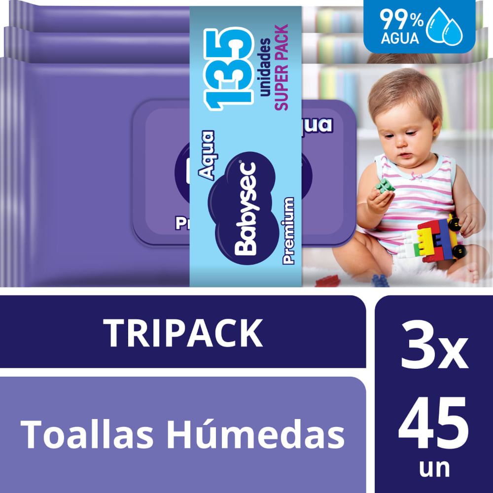 Toalla Húmeda Premium 8 Pq x 135 Un Babysec | Elite Professional