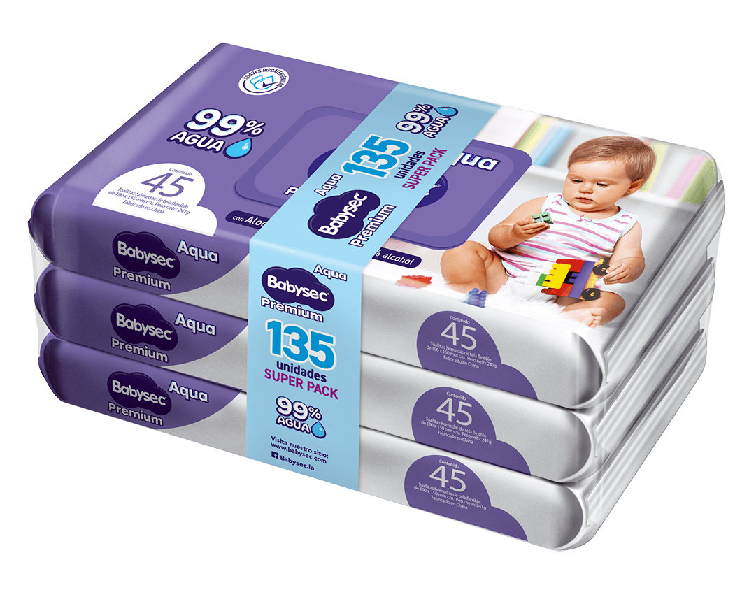 Toalla Húmeda Premium 8 Pq x 135 Un Babysec | Elite Professional